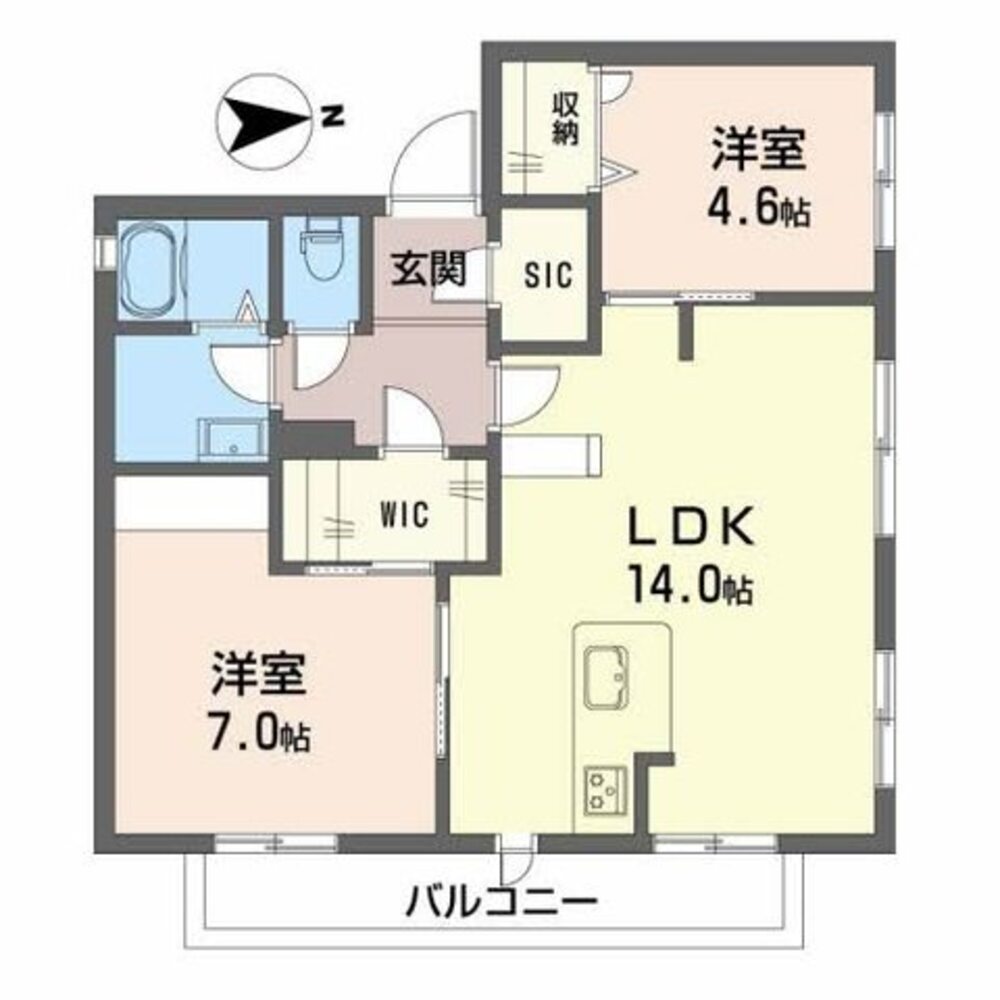 阪和線 鳳駅 地上2階建て 築31年 大阪府堺市西区鳳東町7丁 (11万円／2LDK (和室4.6 洋室7 LDK14)／58.72㎡)｜賃貸物件(賃貸マンション・アパート・一戸建て)の住宅 ...