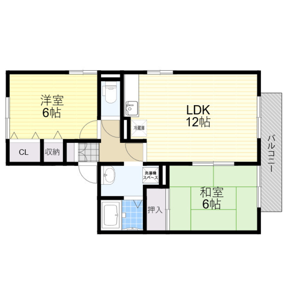 アベニュー祝園 京都府相楽郡精華町祝園西1丁目 (6.8万円／2LDK (和室6 洋室6 LDK12)／54.25㎡)｜賃貸物件(賃貸マンション・アパート・一戸建て)の住宅情報・お部屋探しなら ...