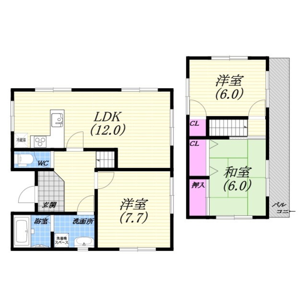 阪急甲陽線 苦楽園口駅 地上2階建て 築51年 兵庫県西宮市豊楽町 (15万円／3LDK (和室6 洋室6 洋室6 LDK12)／81.3㎡)｜賃貸物件(賃貸マンション・アパート・一戸建て)の ...