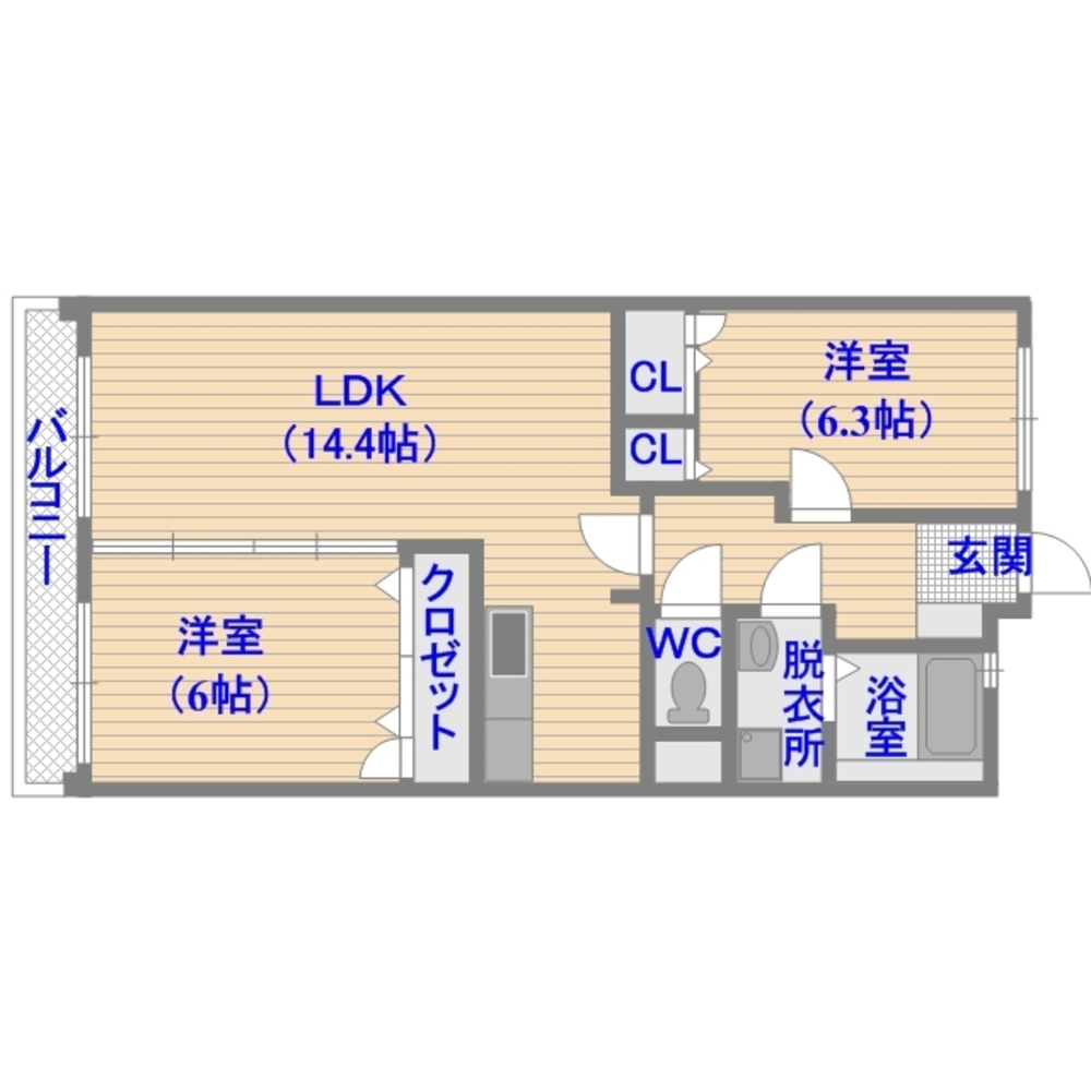 福岡市地下鉄七隈線 次郎丸駅 地上5階建て 築22年 福岡県福岡市早良区田村7丁目 (7.5万円／2LDK (洋室6 洋室6 LDK14.4)／61.93㎡)｜賃貸物件(賃貸マンション ...