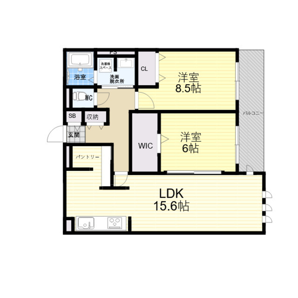ウエスティー夙川 兵庫県西宮市松園町 (16.6万円／2LDK (洋室6.1 洋室6.6 LDK15.5)／71.21㎡)｜賃貸物件(賃貸マンション・アパート・一戸建て)の住宅情報・お部屋探し ...