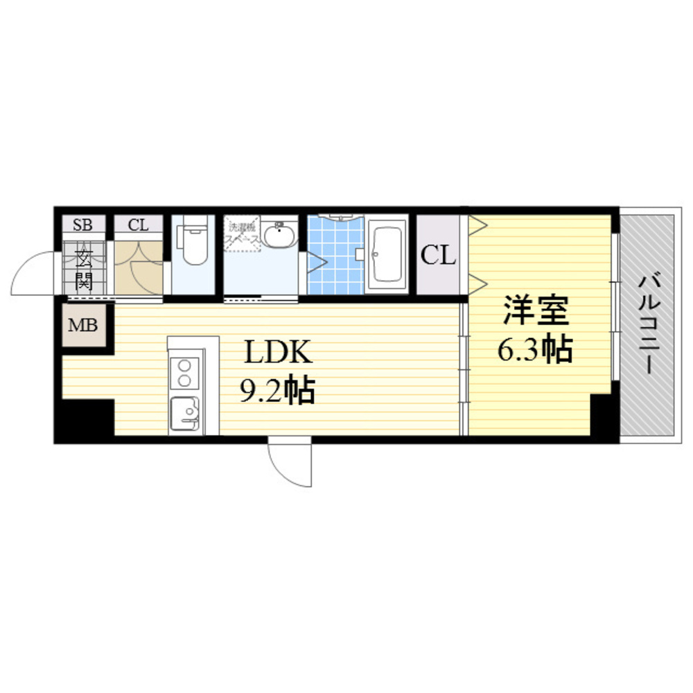 OsakaMetro御堂筋線 江坂駅 地上10階建て 築8年 大阪府吹田市広芝町 (10.8万円／1LDK (洋室6.3 LDK9.2)／36.95㎡)｜賃貸物件(賃貸マンション・アパート ...