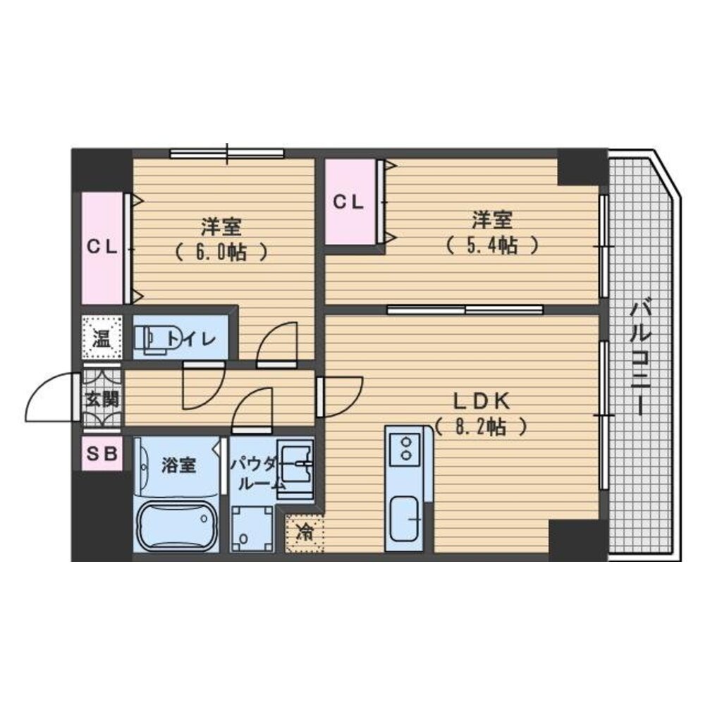 ミルフローラSK二条 京都府京都市中京区西ノ京小倉町 (11.8万円／2LDK (洋室5.4 洋室6 LDK8.2)／47.36㎡)｜賃貸物件(賃貸マンション・アパート・一戸建て)の住宅情報 ...