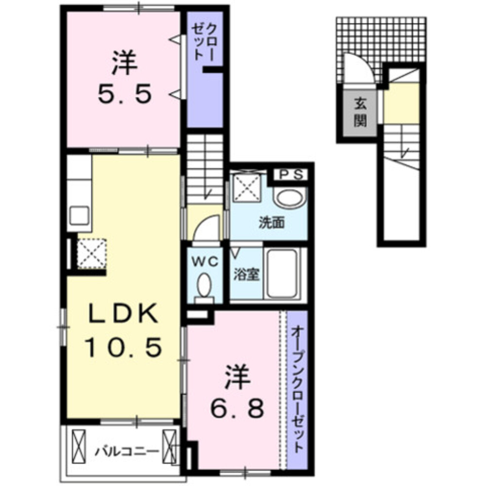 プロムナード南分 愛知県名古屋市昭和区南分町4丁目 (9.6万円／2LDK (洋室5.5 洋室6.8 LDK10.5)／54.72㎡)｜賃貸物件(賃貸マンション・アパート・一戸建て)の住宅情報 ...