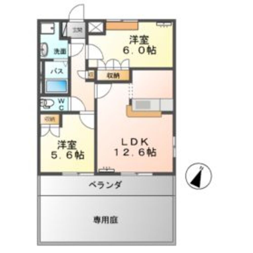 ペアレントSK 茨城県神栖市平泉 (5.9万円／2LDK (洋室5.6 洋室6 LDK12.6)／54.54㎡)｜賃貸物件(賃貸マンション・アパート・一戸建て)の住宅情報・お部屋探しなら ...