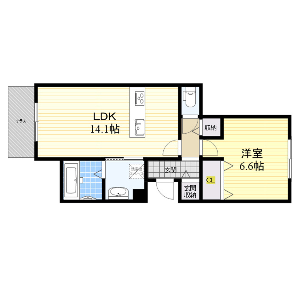猪名寺CONTINENTE 兵庫県尼崎市猪名寺1丁目 (9.8万円／1LDK (洋室6.6 LDK14.1)／50.3㎡)｜賃貸物件(賃貸マンション・アパート・一戸建て)の住宅情報・お部屋探し ...