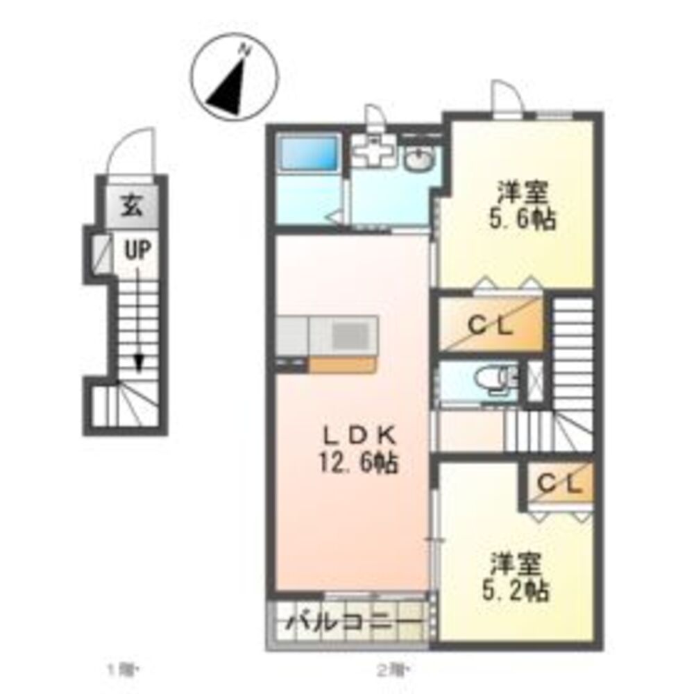ローレルII番館 埼玉県越谷市宮本町1丁目 (9.3万円／2LDK (洋室5.2 洋室5.6 LDK12.6)／57.23㎡)｜賃貸物件(賃貸マンション・アパート・一戸建て)の住宅情報・お ...