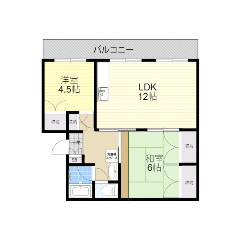 山田池住宅11棟 大阪府枚方市田口山1丁目 (4.7万円／2LDK (和室6 洋室4.5 LDK12)／46.77㎡)｜賃貸物件(賃貸マンション・アパート・一戸建て)の住宅情報・お部屋探しなら ...