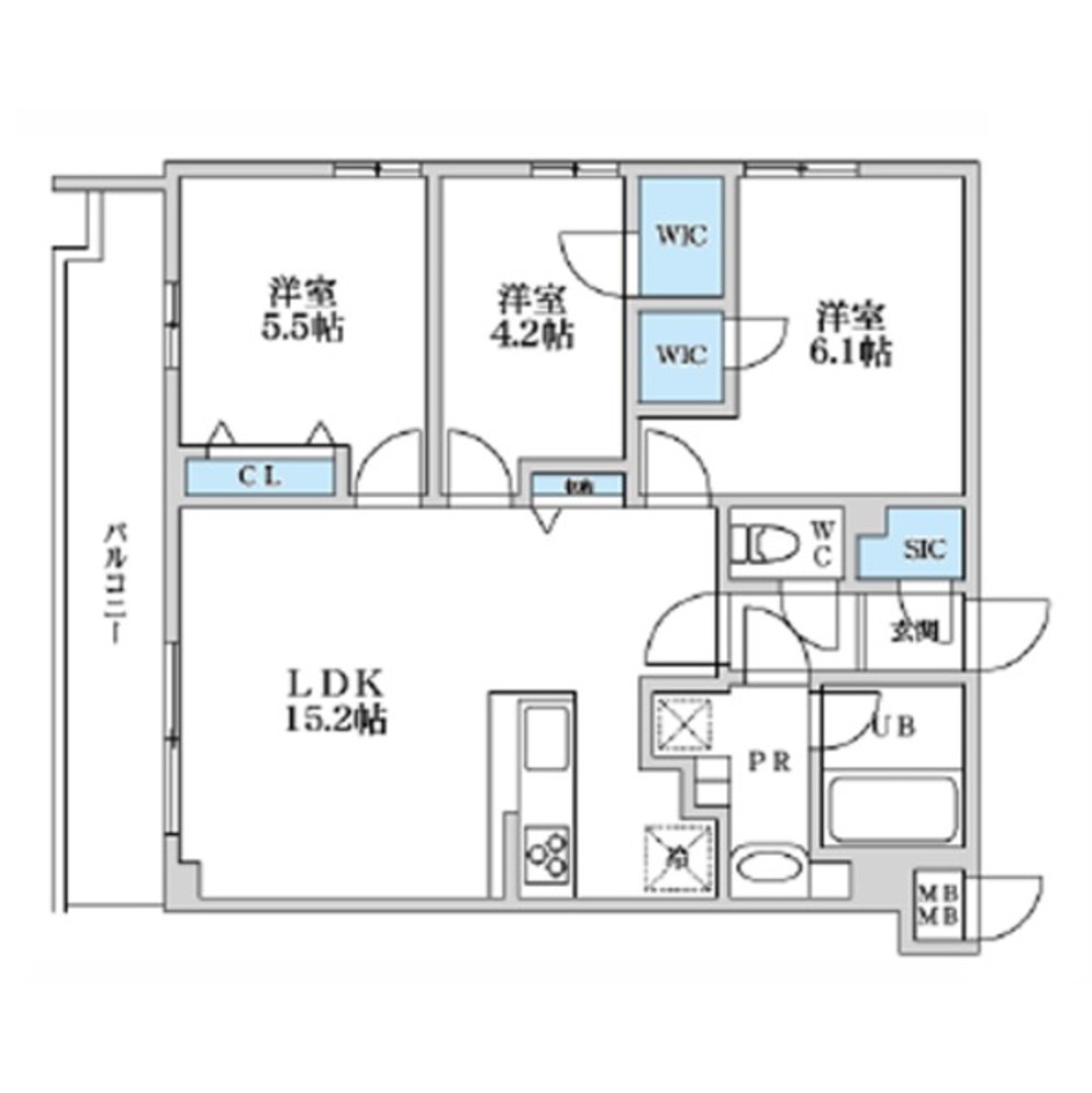 S-RESIDENCE富士見ヶ丘afford 東京都杉並区宮前4丁目 (24.7万円／3LDK (洋室4.2 洋室5.5 洋室6.1 LDK15.2)／66.39㎡)｜賃貸物件(賃貸マンション ...