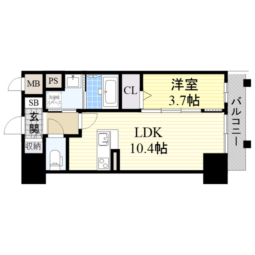 INOYA BLDG RESIDENCE 大阪府大阪市中央区備後町3丁目 (11.2万円／1LDK (洋室3.7 LDK10.4)／37.09㎡)｜賃貸物件(賃貸マンション・アパート・一戸建て ...