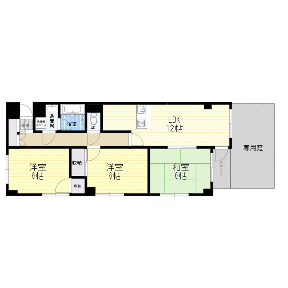 夙川ガーデンハイム 兵庫県西宮市結善町 (9.8万円／3LDK (和室6 洋室6 洋室6 LDK12)／76.05㎡)｜賃貸物件(賃貸マンション・アパート・一戸建て)の住宅情報・お部屋探しなら ...
