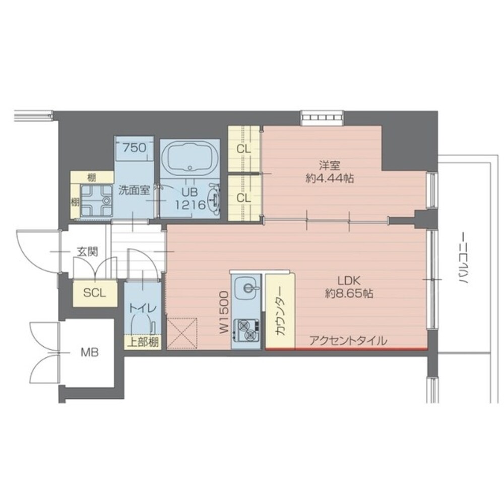 おおさか東線 JR河内永和駅 地上15階建て 築1年未満 大阪府東大阪市長栄寺 (10.4万円／1LDK (洋室4.4 LDK8.6)／34.79㎡)｜賃貸物件(賃貸マンション・アパート・一戸 ...