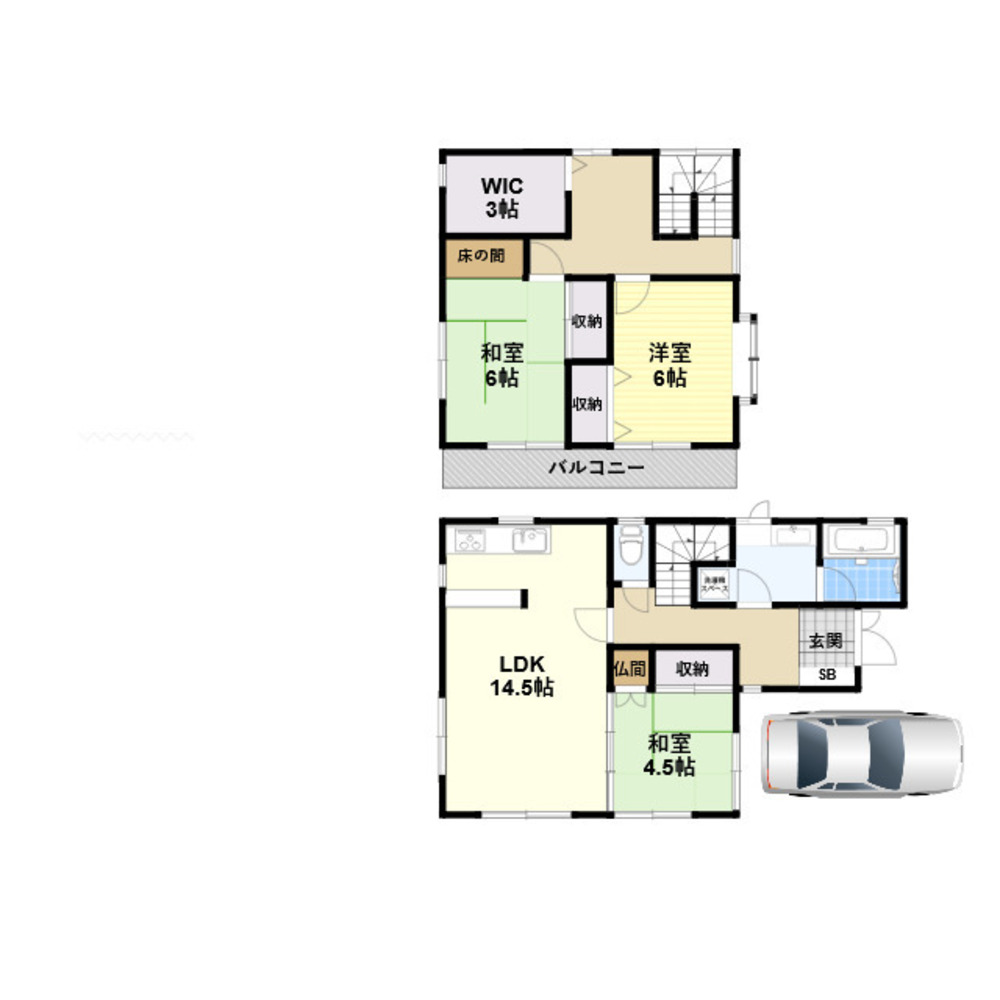 大和高田市市場戸建 奈良県大和高田市大字市場 (7.2万円／3LDK (和室4.5 和室6 洋室6 LDK14.5)／94.49㎡)｜賃貸物件(賃貸マンション・アパート・一戸建て)の住宅情報 ...