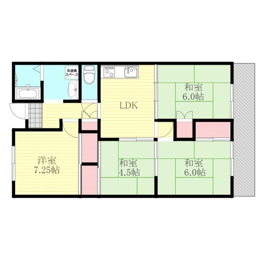 新大阪ファイナンス 大阪府大阪市淀川区三国本町1丁目 (11万円／4LDK (和室4.5 和室6 和室6 洋室7.2 LDK8)／70.48㎡)｜賃貸物件(賃貸マンション・アパート・一戸建て ...