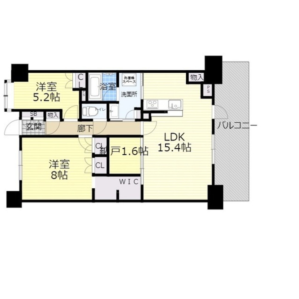 千里中央プライムステージ 大阪府豊中市新千里西町2丁目 (19.2万円／2SLDK (洋室5.2 洋室8 LDK15.4 納戸3.2)／72.67㎡)｜賃貸物件(賃貸マンション・アパート・一戸 ...