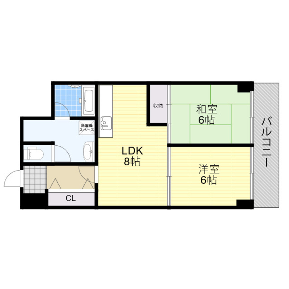 OsakaMetro谷町線 千林大宮駅 地上10階建て 築41年 大阪府大阪市旭区大宮1丁目 (6.9万円／2LDK (和室6 洋室6 LDK8)／48.36㎡)｜賃貸物件(賃貸マンション ...