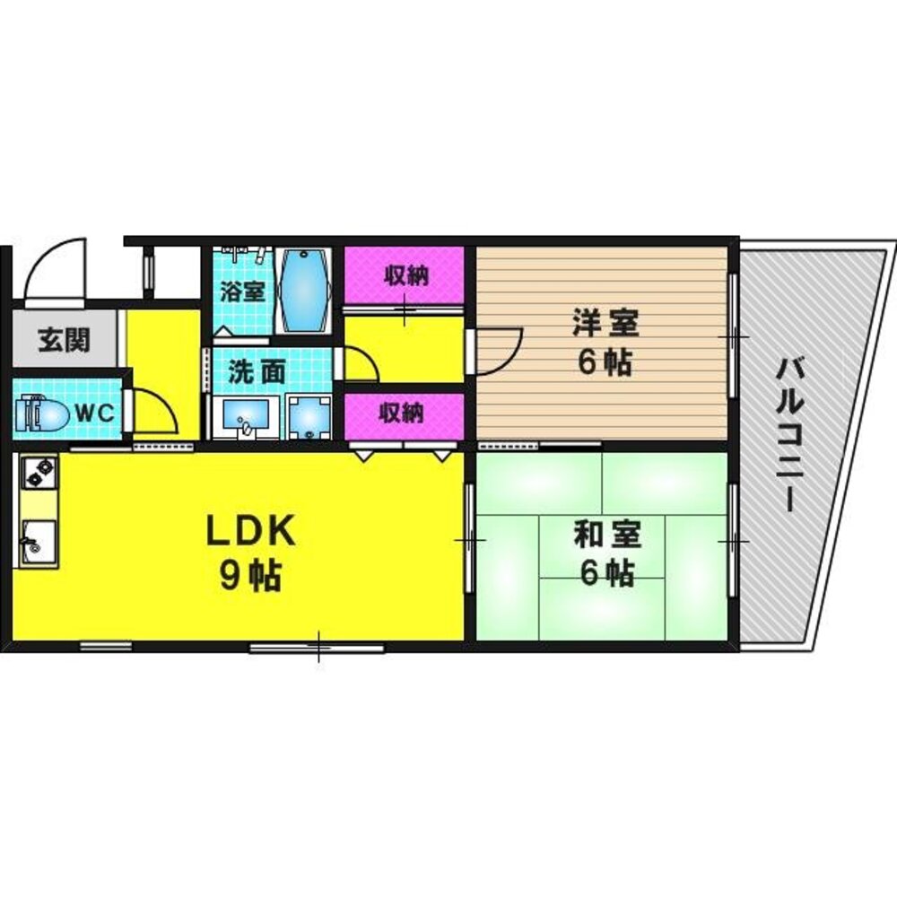 阪急京都本線 西向日駅 地上5階建て 築35年 京都府向日市向日町南山 (6.6万円／2LDK (和室6 洋室6 LDK9)／51.15㎡)｜賃貸物件(賃貸マンション・アパート・一戸建て)の ...