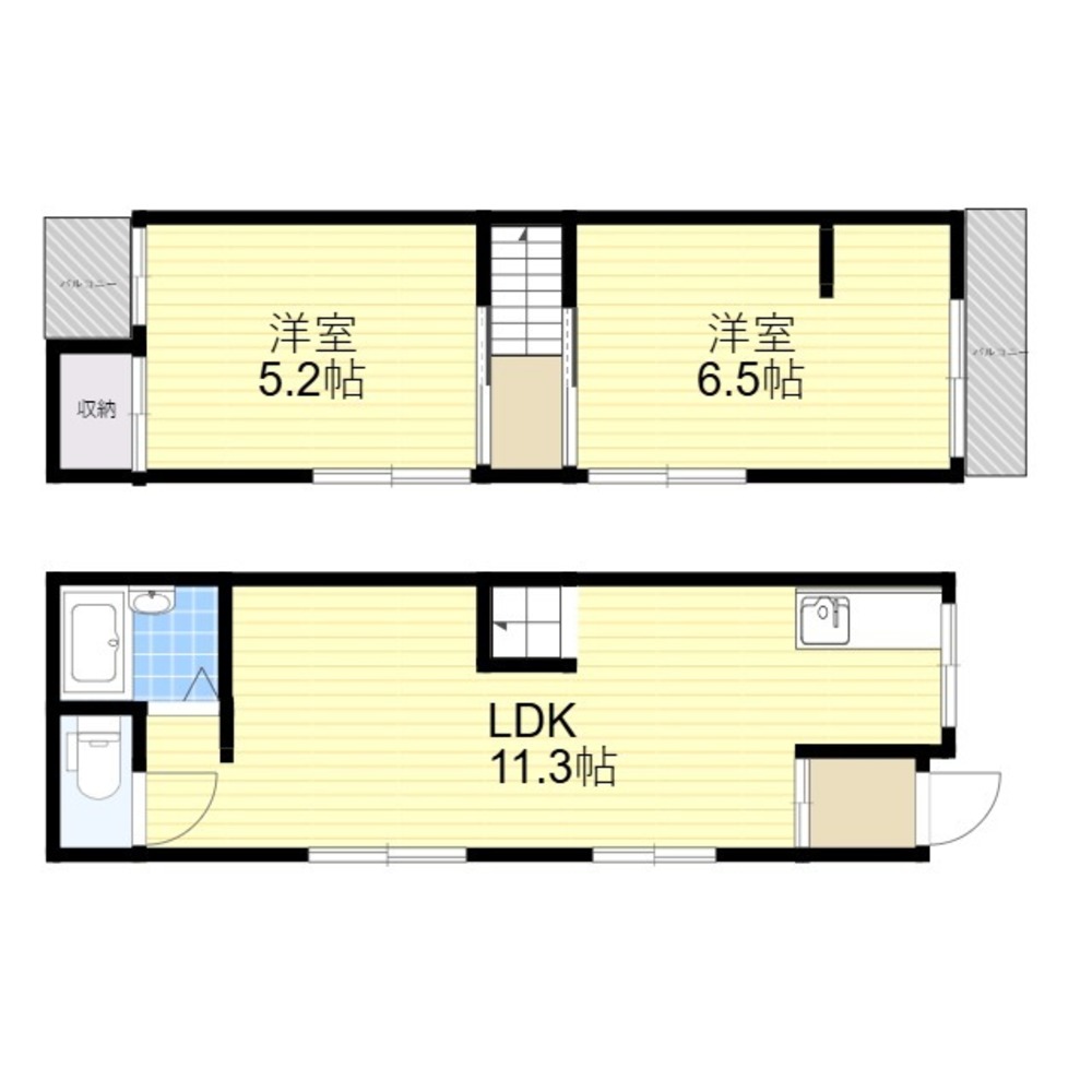 東園田テラスハウス 兵庫県尼崎市東園田町8丁目 (5.8万円／2LDK／47.33㎡)｜賃貸物件(賃貸マンション・アパート・一戸建て)の住宅情報・お部屋探しならYahoo!不動産