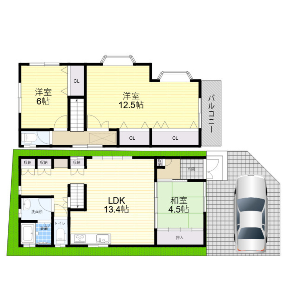 東海道本線（JR西日本） 立花駅 地上2階建て 築26年 兵庫県尼崎市水堂町2丁目 (14万円／3LDK／93.35㎡)｜賃貸物件(賃貸マンション・アパート・一戸建て)の住宅情報・お部屋探し ...