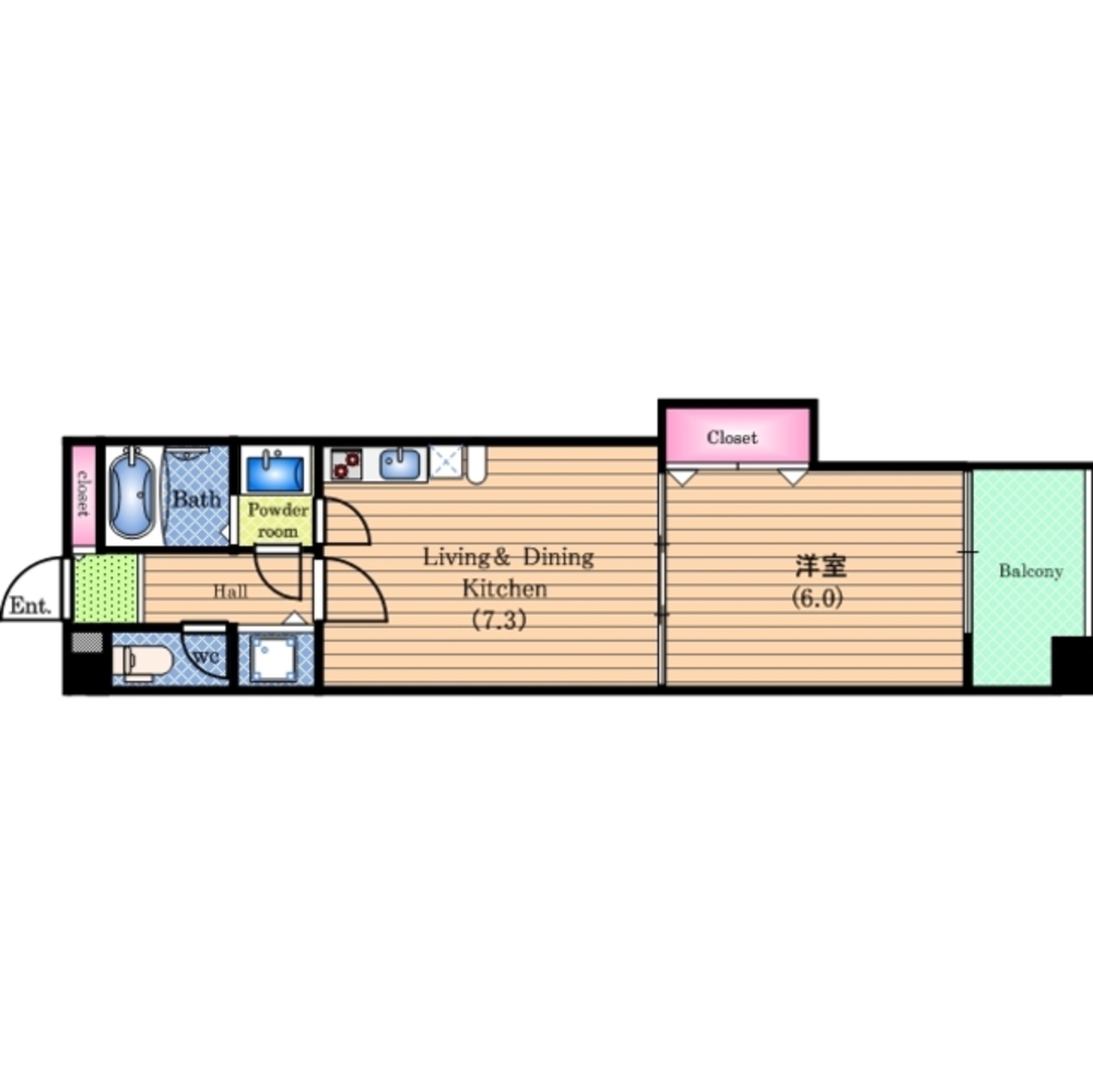 ゼフェロス南堀江 大阪府大阪市西区南堀江1丁目 (8万円／1LDK (洋室6 LDK7.3)／31.83㎡)｜賃貸物件(賃貸マンション・アパート・一戸建て)の住宅情報・お部屋探しならYahoo!不動産