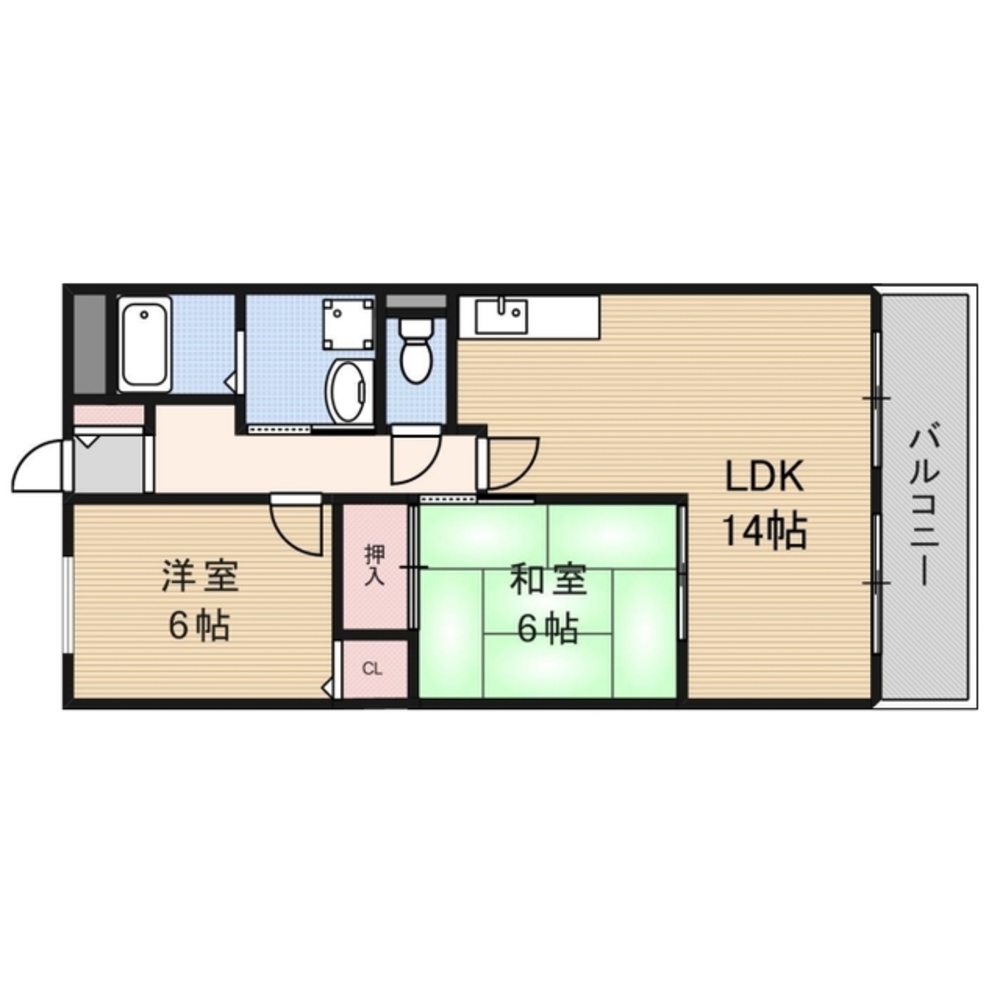 ファミール安倉 兵庫県宝塚市安倉中5丁目 (6.4万円／2LDK (和室6 洋室6 LDK14)／57.42㎡)｜賃貸物件(賃貸マンション・アパート・一戸建て)の住宅情報・お部屋探しなら ...