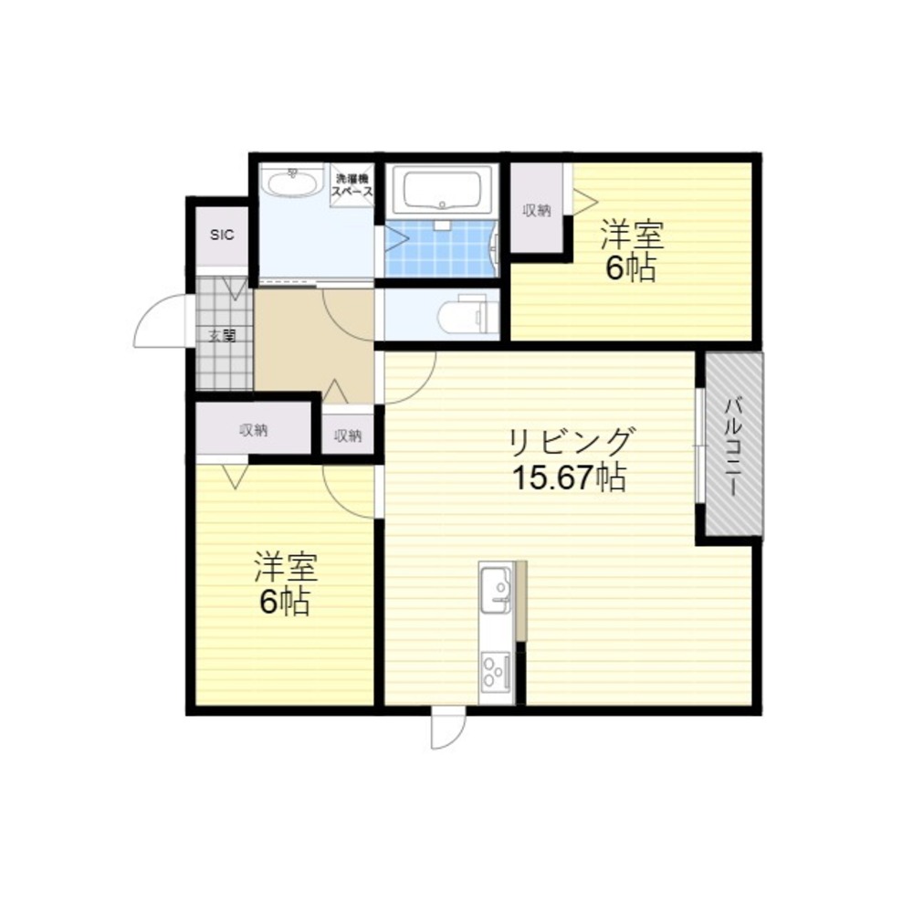 京阪本線 樟葉駅 地上3階建て 築1年未満 大阪府枚方市南楠葉1丁目 (11.6万円／2LDK／61.3㎡)｜賃貸物件(賃貸マンション・アパート・一戸建て)の住宅情報・お部屋探しならYahoo!不動産