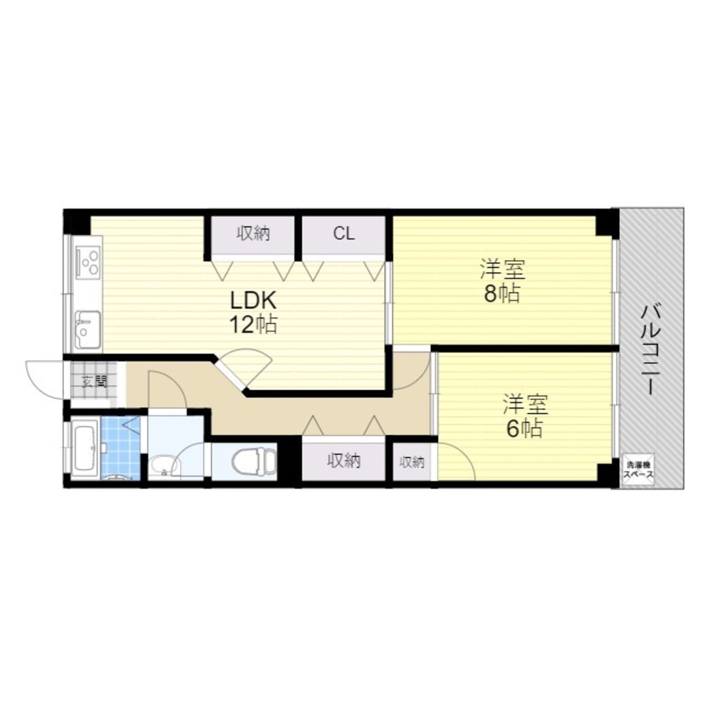 メゾン花屋敷 兵庫県宝塚市雲雀丘1丁目 (6.8万円／2LDK (洋室6 洋室8 LDK12)／61.87㎡)｜賃貸物件(賃貸マンション・アパート・一戸建て)の住宅情報・お部屋探しなら ...