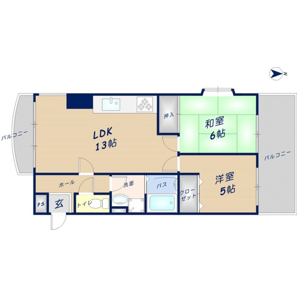 プランドール中川 大阪府東大阪市横枕西 (7万円／2LDK (和室6 洋室5 LDK13)／50.33㎡)｜賃貸物件(賃貸マンション・アパート・一戸建て)の住宅情報・お部屋探しならYahoo!不動産