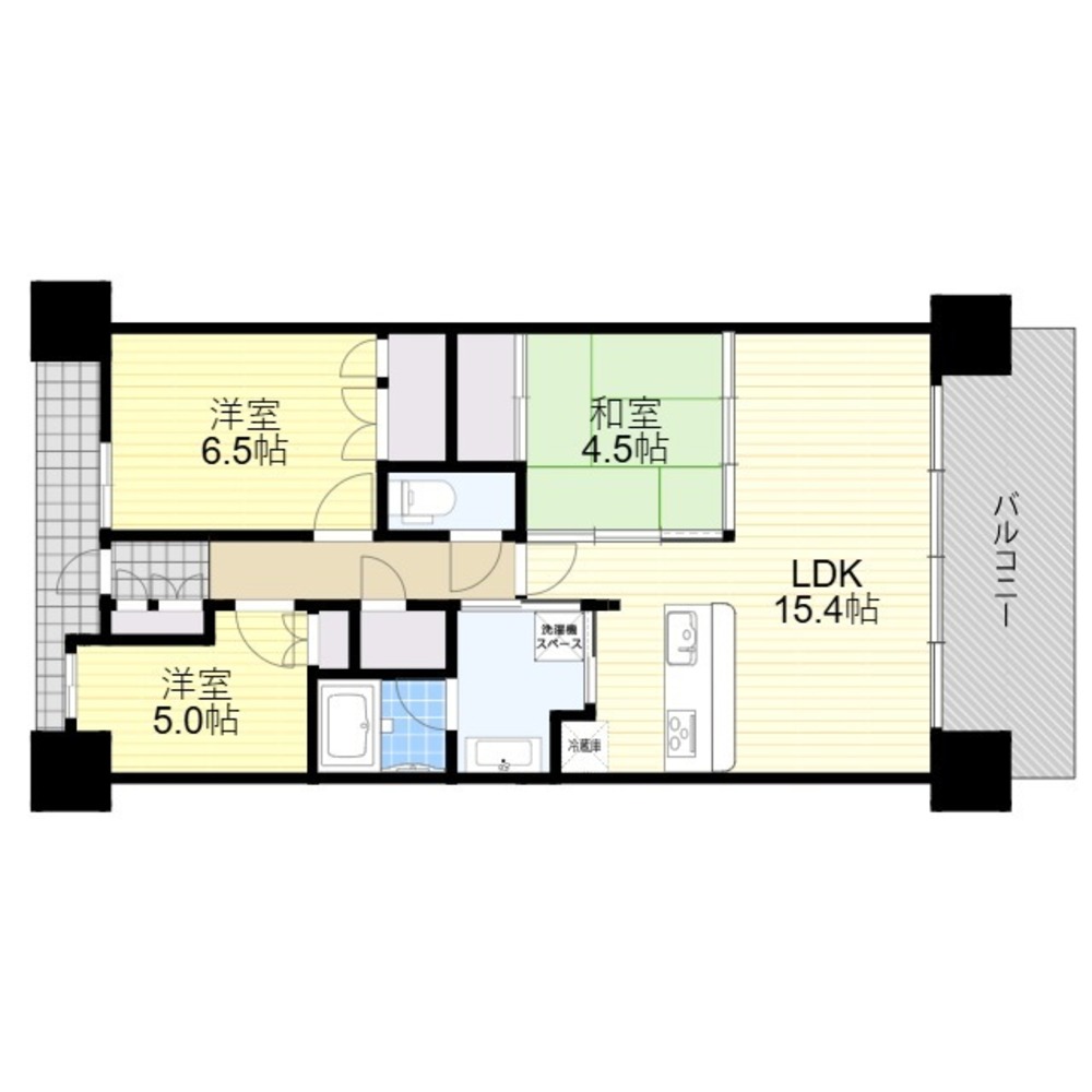 ロジュマン千里中央 大阪府豊中市上新田1丁目 (22万円／3LDK (洋室4.5 洋室5 洋室6.5 LDK12)／70.25㎡)｜賃貸物件(賃貸マンション・アパート・一戸建て)の住宅情報・お ...