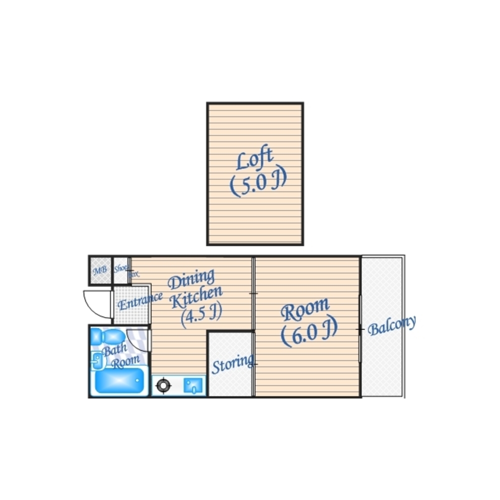 エリータ萱野 大阪府箕面市萱野2丁目 (4.1万円／1DK (洋室6 DK4.5 ロフト5)／22.68㎡)｜賃貸物件(賃貸マンション・アパート・一戸建て)の住宅情報・お部屋探しならYahoo!不動産