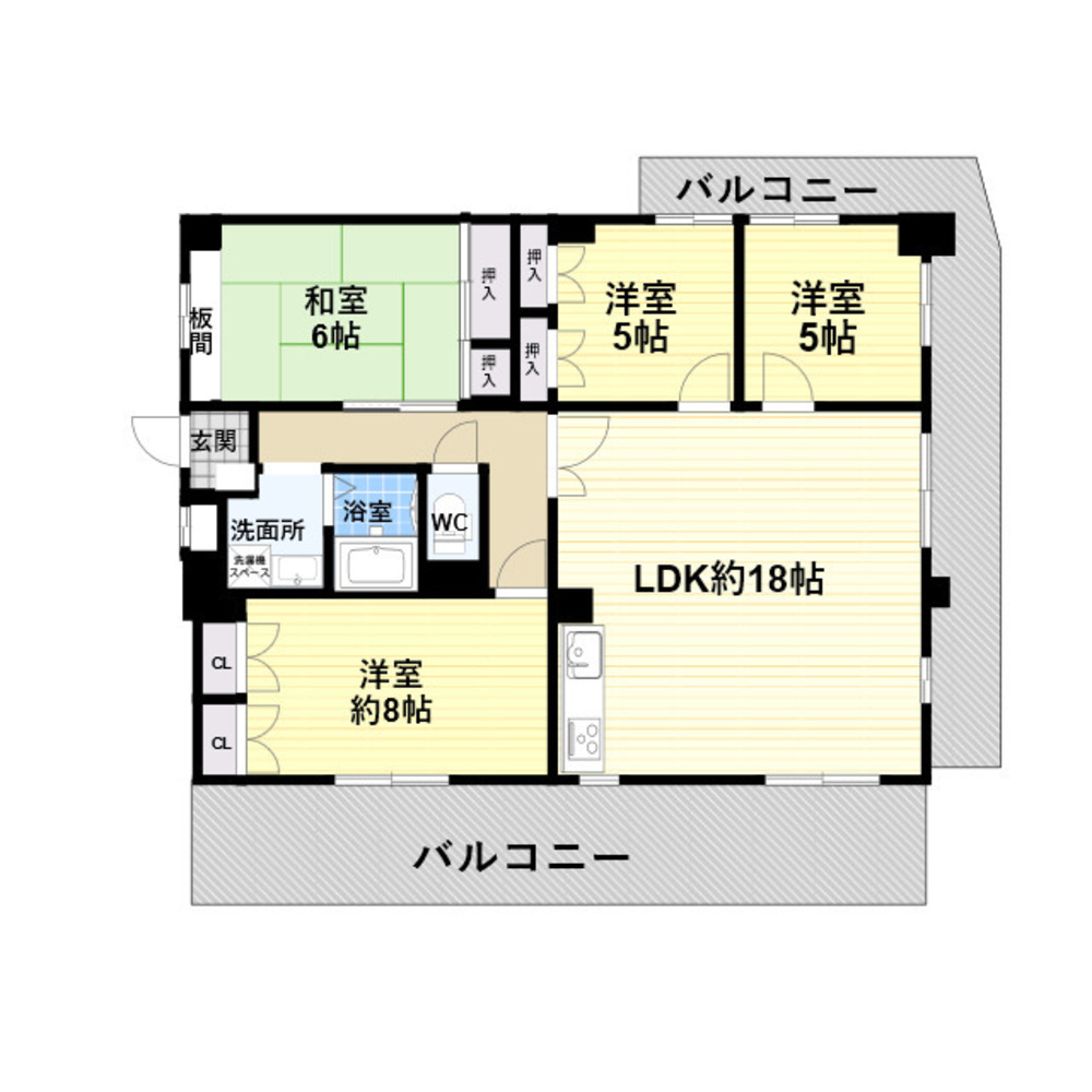 サカエハイツ六甲 兵庫県神戸市灘区五毛通1丁目 (16万円／4LDK (和室6 洋室5 洋室5 洋室8 LDK18)／92.95㎡)｜賃貸物件(賃貸マンション・アパート・一戸建て)の住宅情報 ...