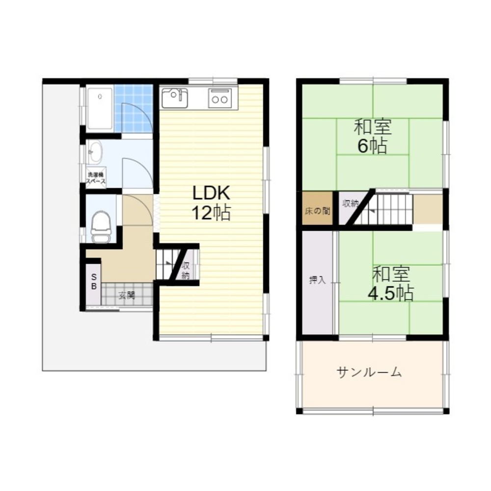 奈良線 城陽駅 地上2階建て 築49年 京都府城陽市寺田市ノ久保 (6.5万円／2LDK／53.81㎡)｜賃貸物件(賃貸マンション・アパート・一戸建て)の住宅情報・お部屋探しならYahoo!不動産
