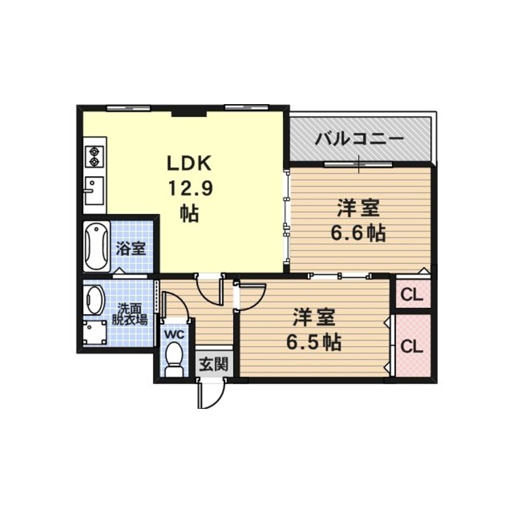 阪急京都本線 西院駅 地上10階建て 築53年 京都府京都市右京区西院三蔵町 (11.7万円／2LDK (洋室6.5 洋室6.6 LDK12.9)／65.6㎡)｜賃貸物件(賃貸マンション ...