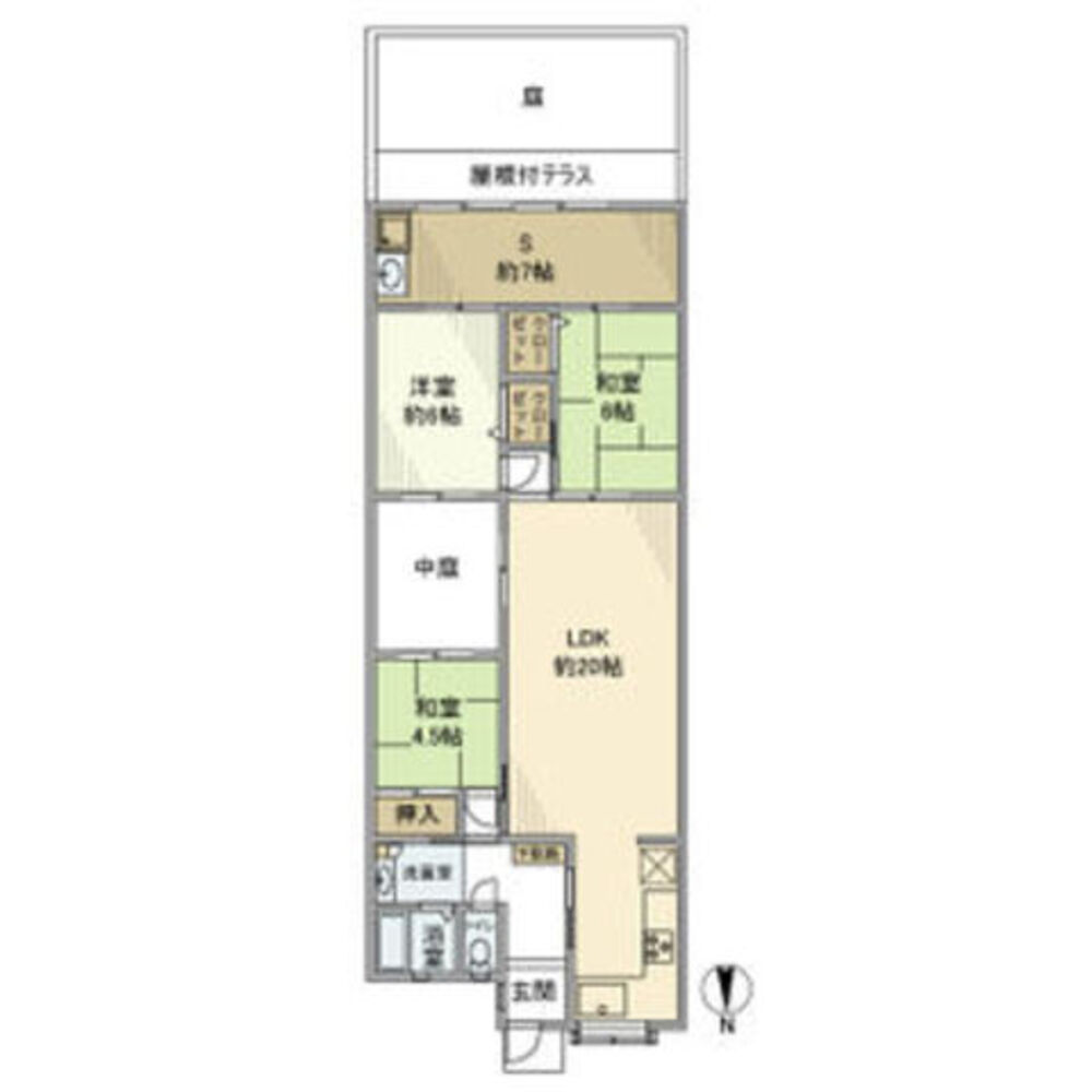 中登美団地A8 奈良県奈良市登美ヶ丘1丁目 (9.9万円／3LDK (和室4.5 和室6 洋室7 LDK20)／77.07㎡)｜賃貸物件(賃貸マンション・アパート・一戸建て)の住宅情報・お ...