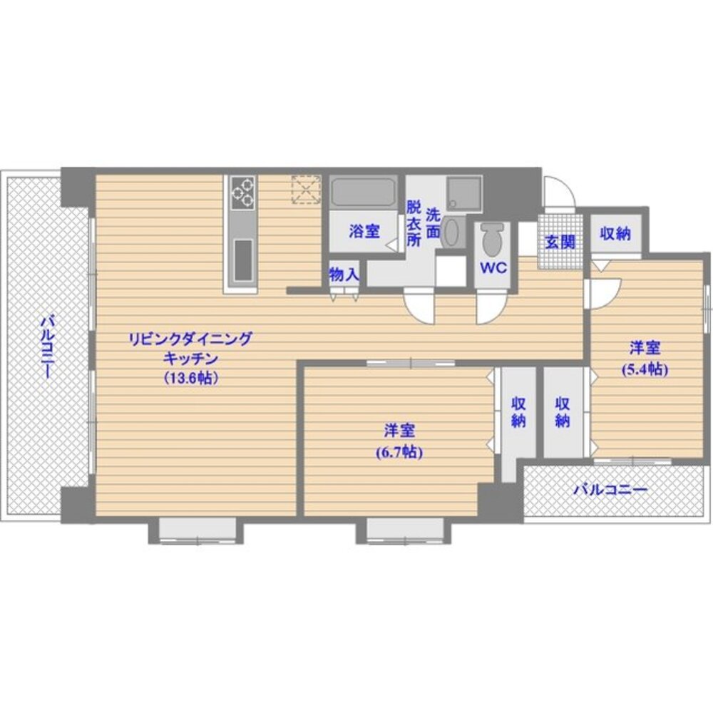 天神通弐番館 福岡県福岡市中央区今泉1丁目 (11.5万円／2LDK (洋室6.1 洋室6.7 LDK5.4)／66.33㎡)｜賃貸物件(賃貸マンション・アパート・一戸建て)の住宅情報・お ...