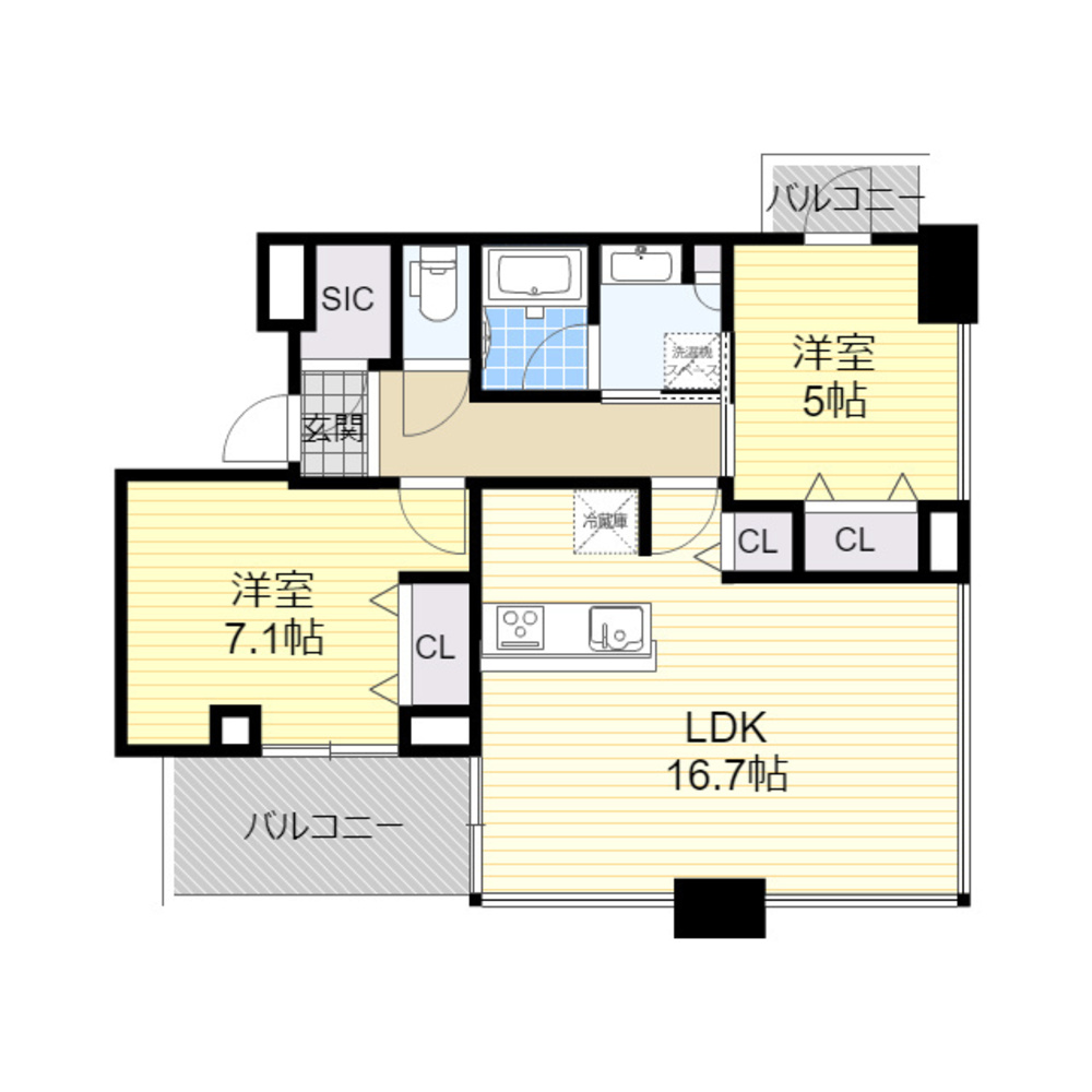 マストタワー安堂寺 大阪府大阪市中央区安堂寺町2丁目 (20万円／2LDK／67.19㎡)｜賃貸物件(賃貸マンション・アパート・一戸建て)の住宅情報・お部屋探しならYahoo!不動産
