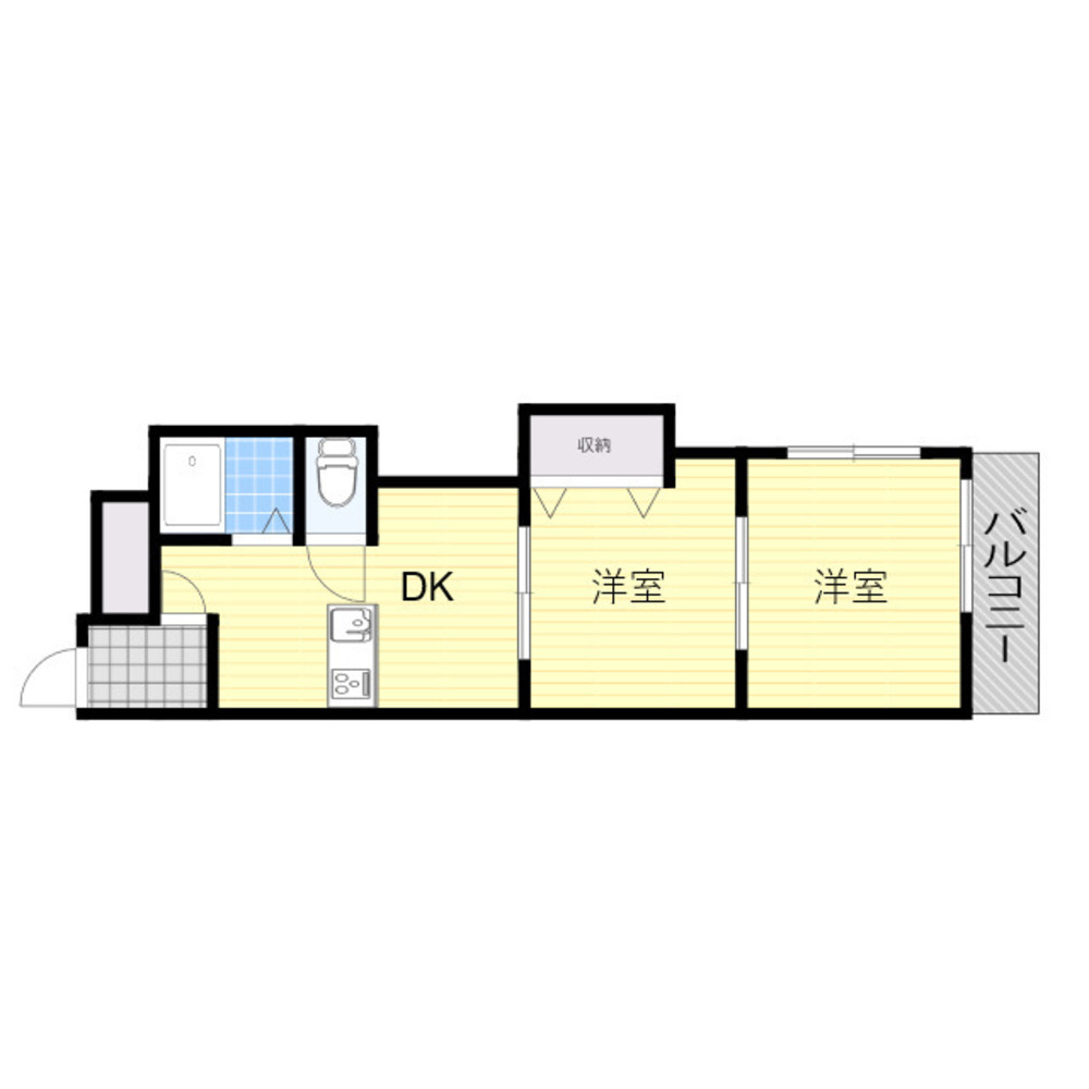 阪和線 我孫子町駅 地上5階建て 築45年 大阪府大阪市住吉区我孫子2丁目 (4.8万円／2DK／35㎡)｜賃貸物件(賃貸マンション・アパート・一戸建て)の住宅情報・お部屋探しならYahoo!不動産