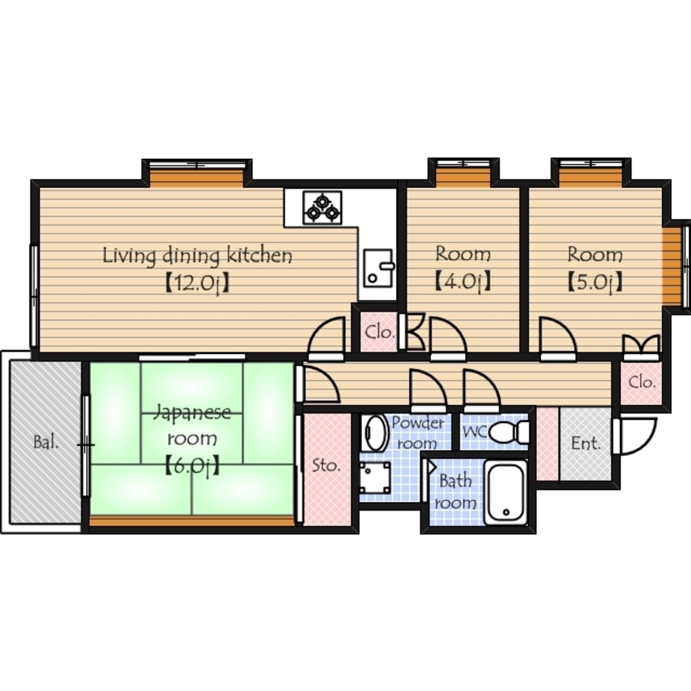 デグネス百道 福岡県福岡市早良区百道2丁目 (9.2万円／3LDK (和室6 洋室4 洋室5 LDK13)／68.05㎡)｜賃貸物件(賃貸マンション・アパート・一戸建て)の住宅情報・お部屋探し ...