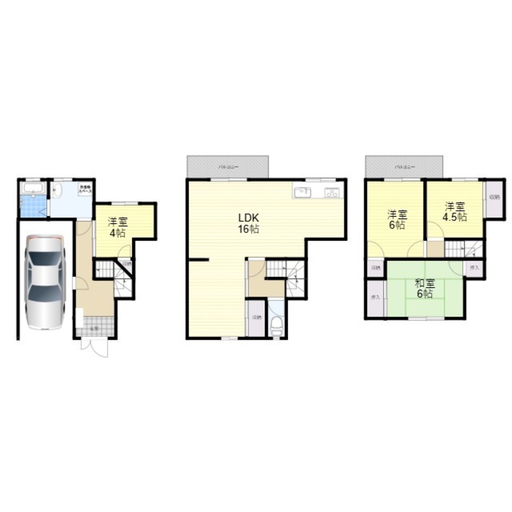 池之宮戸建 大阪府枚方市池之宮1丁目 (9.3万円／4LDK (和室6 洋室4 洋室4.5 洋室6 LDK16)／105.07㎡)｜賃貸物件(賃貸マンション・アパート・一戸建て)の住宅情報・お ...