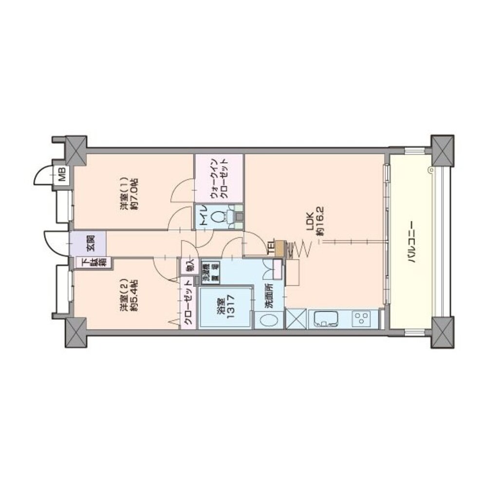 プレディアスタイル千種北【旧 千種北マンション】 愛知県名古屋市千種区萱場2丁目 (12.7万円／2LDK (洋室5.4 洋室7 LDK16.2)／66.96㎡)｜賃貸物件(賃貸マンション ...