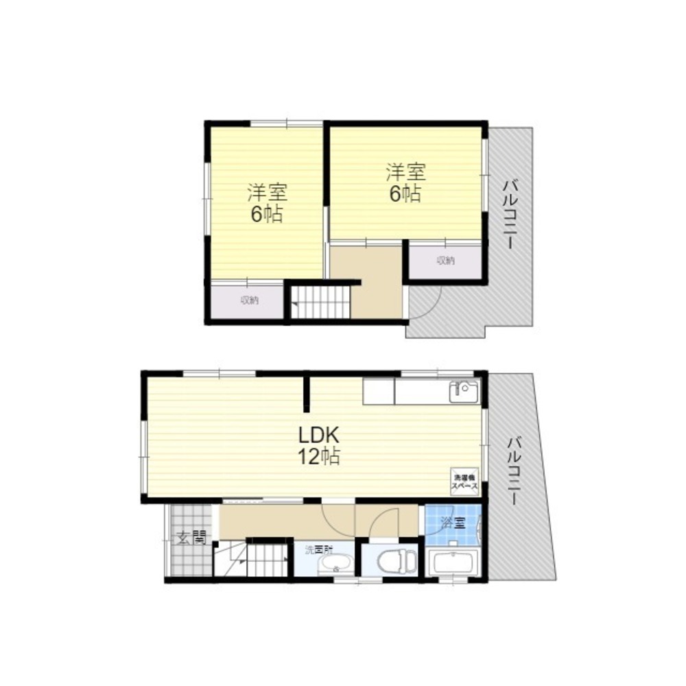 片町線 長尾駅 地上2階建て 築49年 大阪府枚方市長尾西町1丁目 (6万円／2LDK (洋室6 洋室6 LDK12)／58.32㎡)｜賃貸物件(賃貸マンション・アパート・一戸建て)の住宅情報 ...