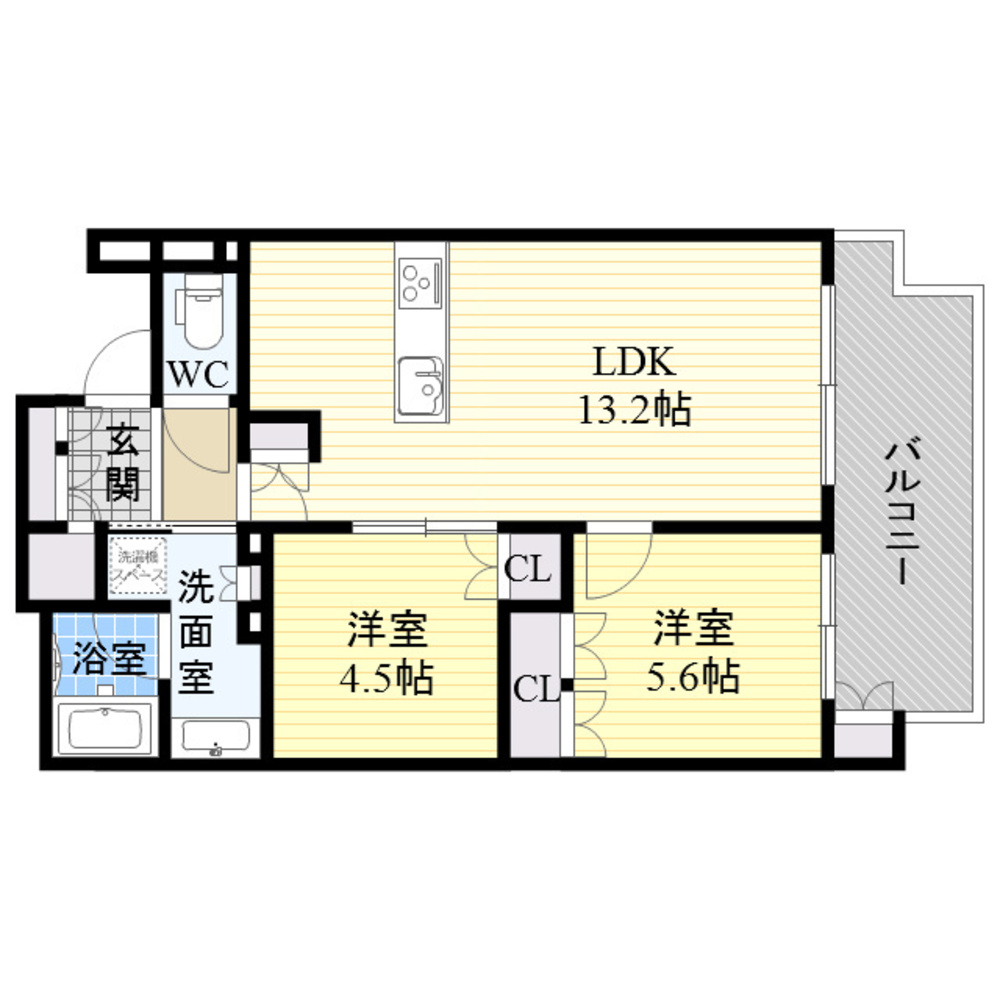 エルグレース南森町 大阪府大阪市北区西天満5丁目 (13.4万円／2LDK (洋室4.5 洋室5.6 LDK13.2)／54.06㎡)｜賃貸物件(賃貸マンション・アパート・一戸建て)の住宅情報 ...