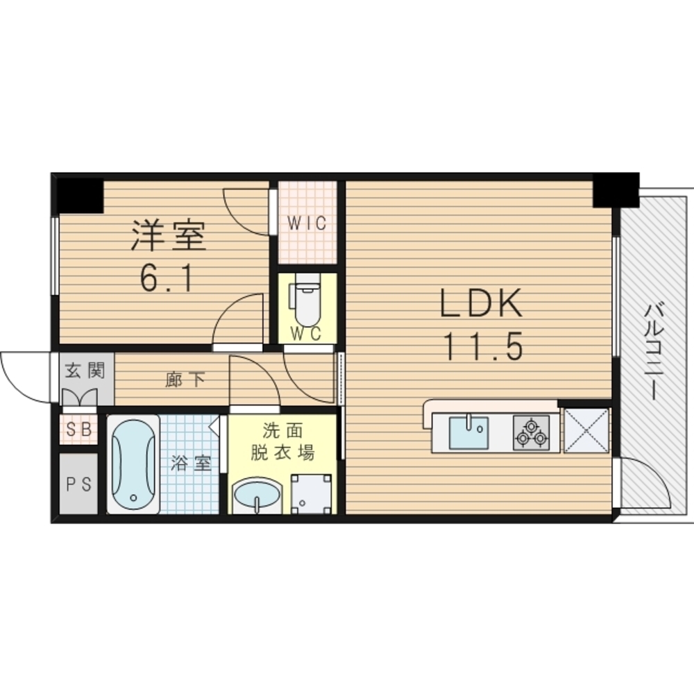 東海道本線（JR西日本） 新大阪駅 地上15階建て 築9年 大阪府大阪市東淀川区東中島1丁目 (11.9万円／1LDK (洋室6.1 LDK11.5)／41.34㎡)｜賃貸物件(賃貸マンション ...