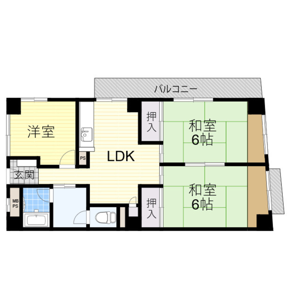 ダイヤモンドハイツ橋原 大阪府大阪市平野区瓜破東3丁目 (6.4万円／3LDK (和室6 和室6)／62.02㎡)｜賃貸物件(賃貸マンション・アパート・一戸建て)の住宅情報・お部屋探しなら ...