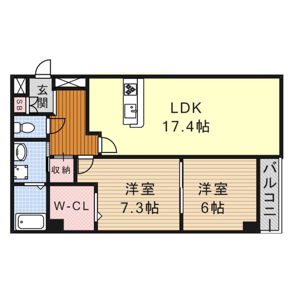 名古屋市営地下鉄鶴舞線 大須観音駅 地上4階建て 築21年 愛知県名古屋市中区大須2丁目 (12.3万円／2LDK (洋室6 洋室7 LDK17.4)／70.96㎡)｜賃貸物件(賃貸マンション ...