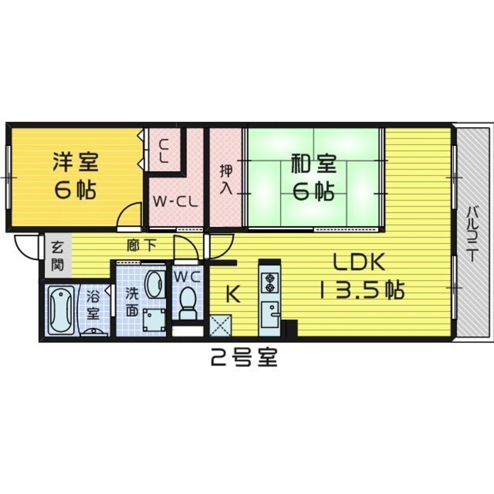 ステイブル向陵 大阪府堺市堺区向陵中町4丁 (7.5万円／2LDK (和室6 洋室6 LDK13.5)／60.33㎡)｜賃貸物件(賃貸マンション・アパート・一戸建て)の住宅情報・お部屋探しなら ...