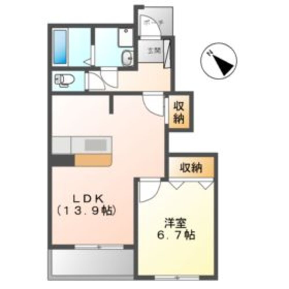 レインボーオアシス 鹿児島県薩摩川内市田崎町 (4.7万円／1LDK (洋室6.7 LDK13.9)／48.49㎡)｜賃貸物件(賃貸マンション・アパート・一戸建て)の住宅情報・お部屋探しなら ...