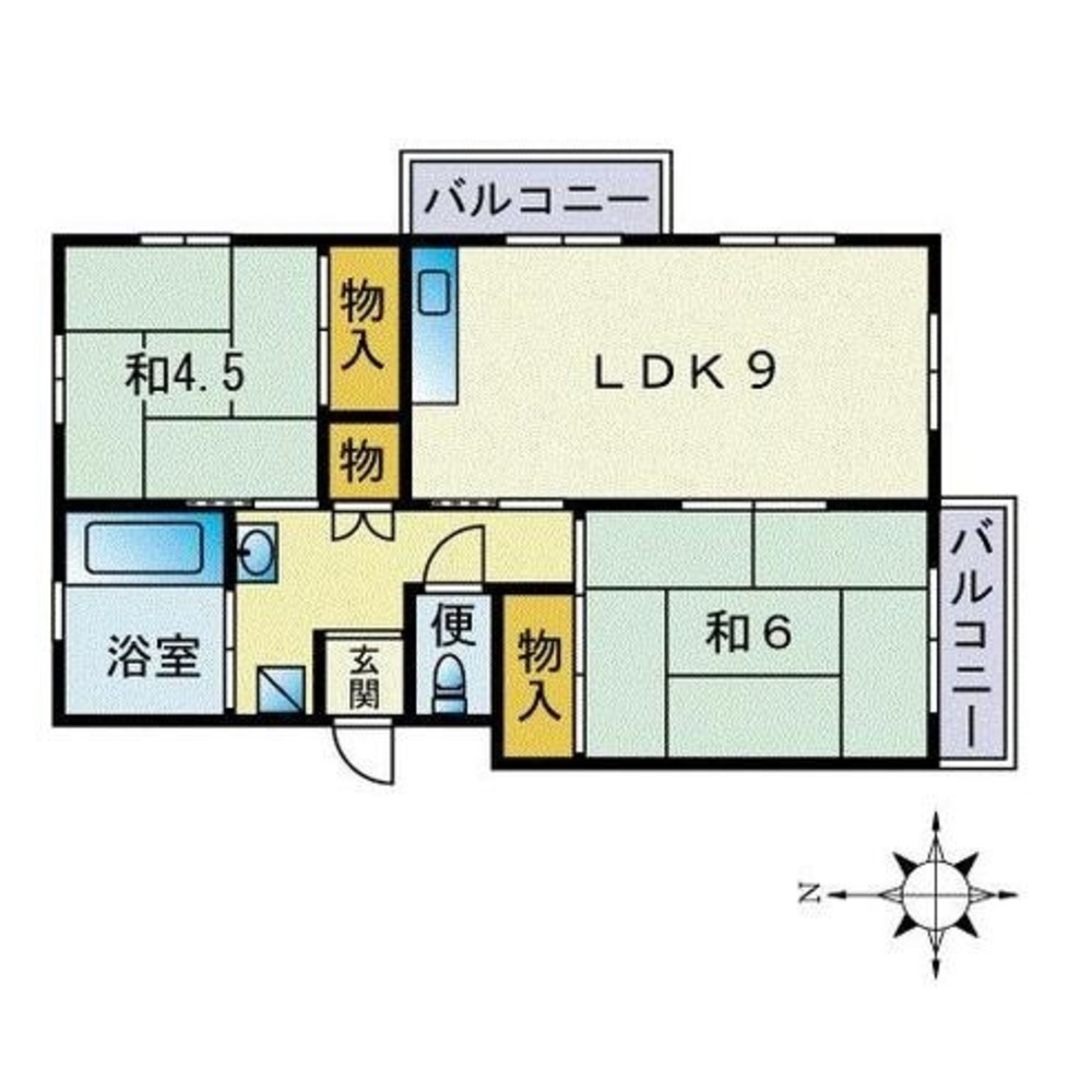原団地41号棟 福岡県福岡市早良区原団地 (5.5万円／2LDK (和室6 洋室4.5 LDK9)／46.59㎡)｜賃貸物件(賃貸マンション・アパート・一戸建て)の住宅情報・お部屋探しなら ...