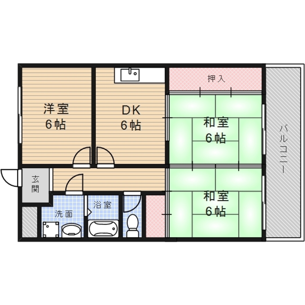 サニーコート 兵庫県宝塚市小林5丁目 (7万円／3DK (和室6 和室6 洋室6 DK6)／56.51㎡)｜賃貸物件(賃貸マンション・アパート・一戸建て)の住宅情報・お部屋探しならYahoo!不動産