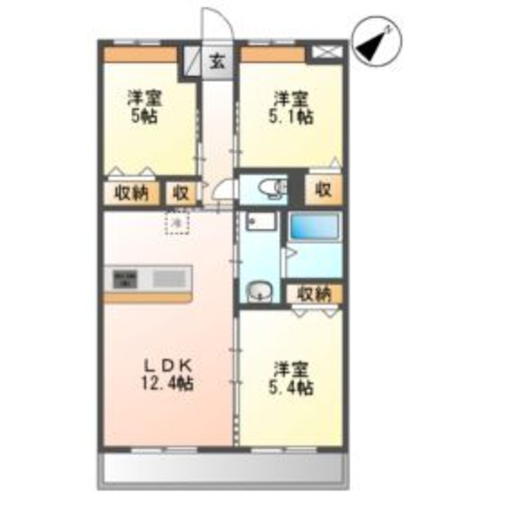 (仮)うるま市田場3LDK新築マンション 沖縄県うるま市字田場 (9.75万円／3LDK (洋室5 洋室5.1 洋室5.4 LDK12.4)／62.64㎡)｜賃貸物件(賃貸マンション・アパート ...